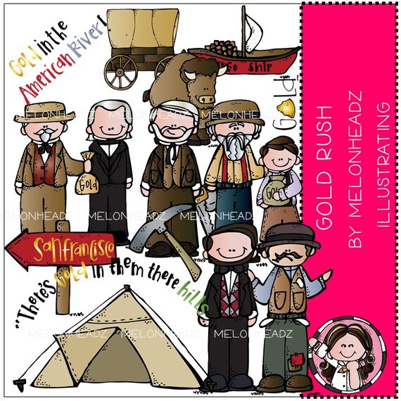 Gold Rush Clip Art | Etsy