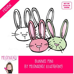 Bunnies Clip Art 22 Easter Clip Art Spring Clip Art Mini - Etsy