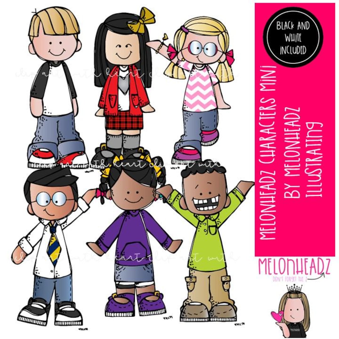 Melonheadz Characters Clip Art, Lucy Doris Mini - Etsy