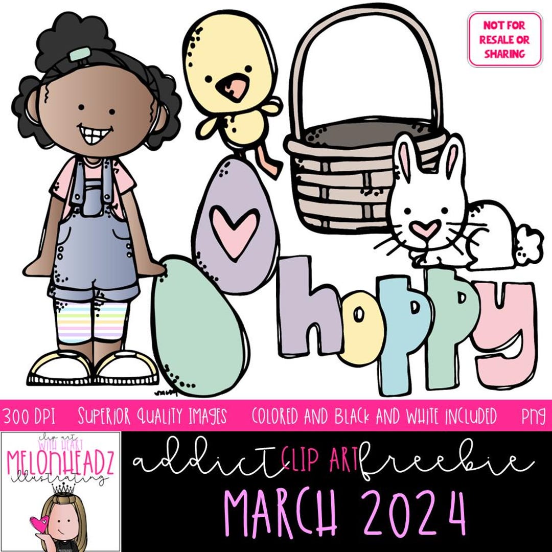 Melonheadz Addict Clip Art Digi Stamp March Set 2025 Mini - Etsy