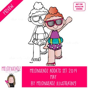 Melonheadz Addicts Clip Art - May 2019 Set - Mini - Etsy