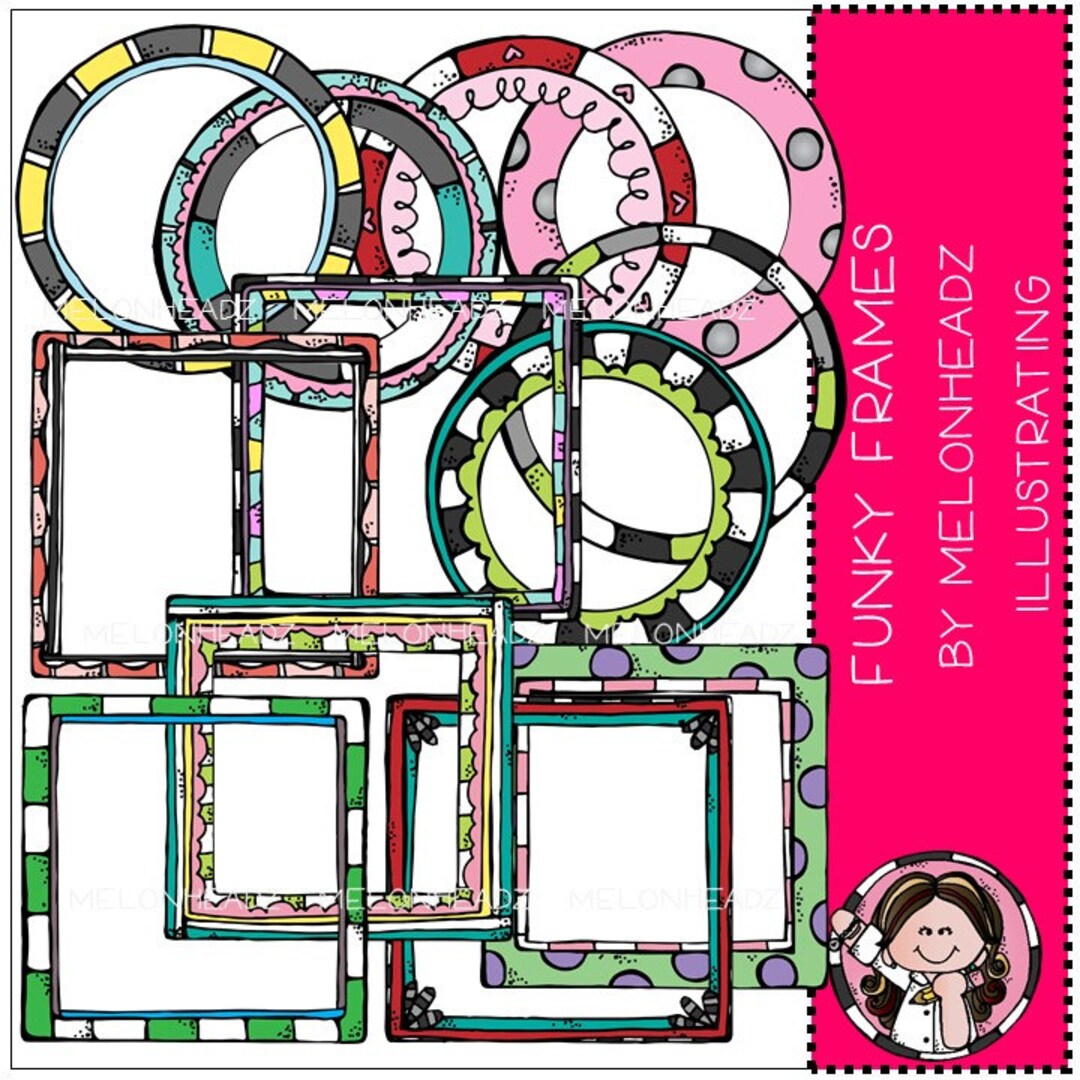 Funky Frames Clip Art - Etsy