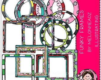 Whimsy Doodles Frames No2 Digital Stamps Clipart Clip Art Illustrations ...