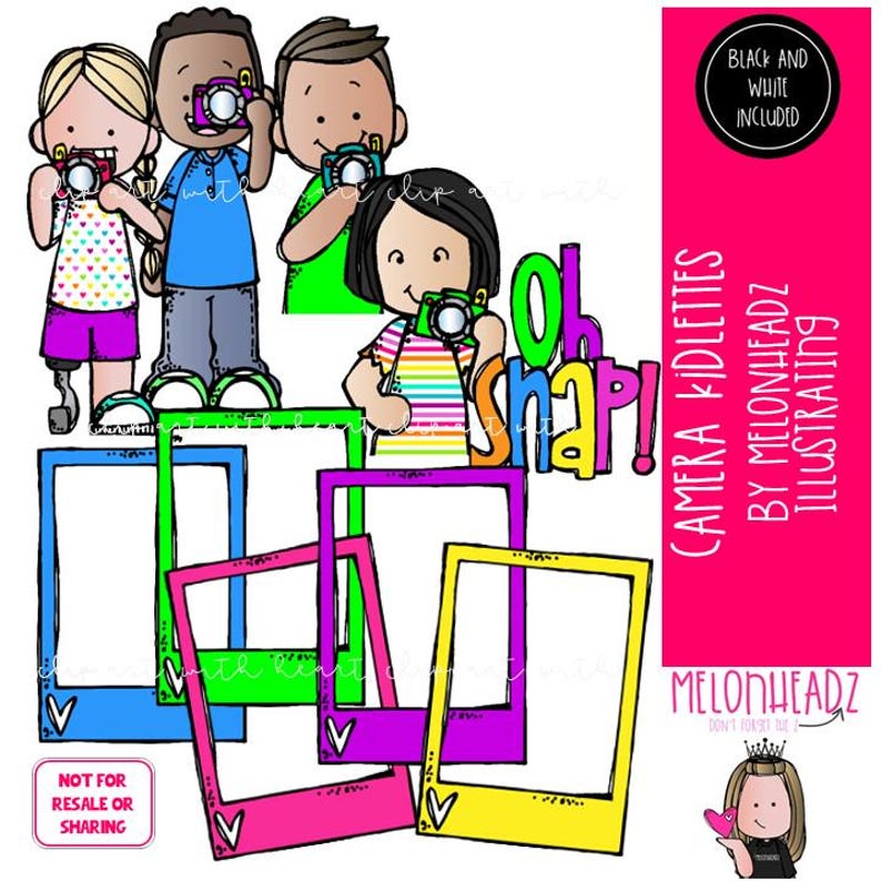 Camera Kidlettes Clip Art, Frame, Picture, Photo Mini - Etsy