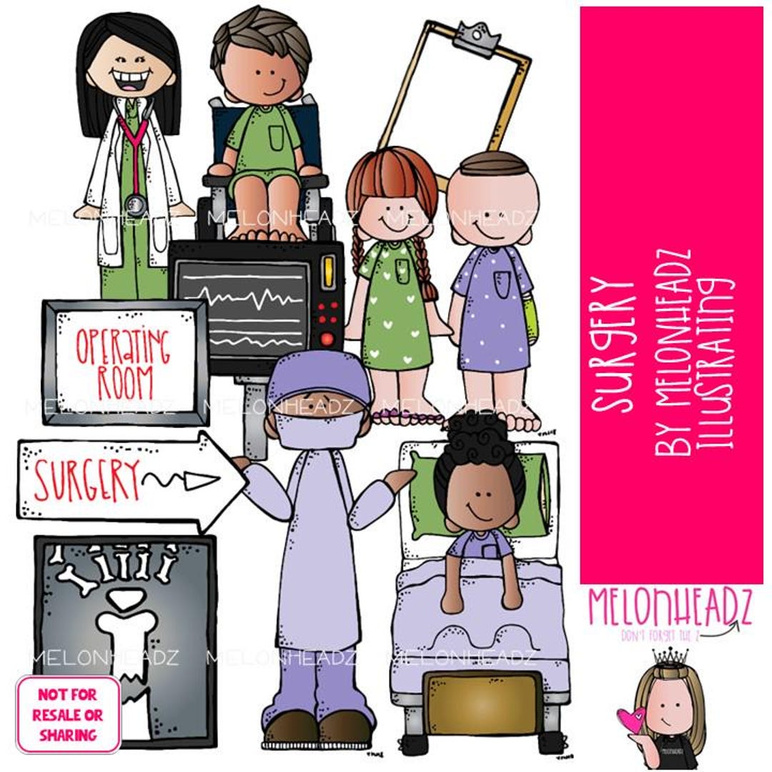 Surgery Clip Art, Medical Clip Art, Doctor Clip Art COLORED Version - Etsy