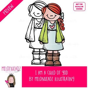 I Am a Child of God Clip Art, LDS, Christian COLORED Version - Etsy