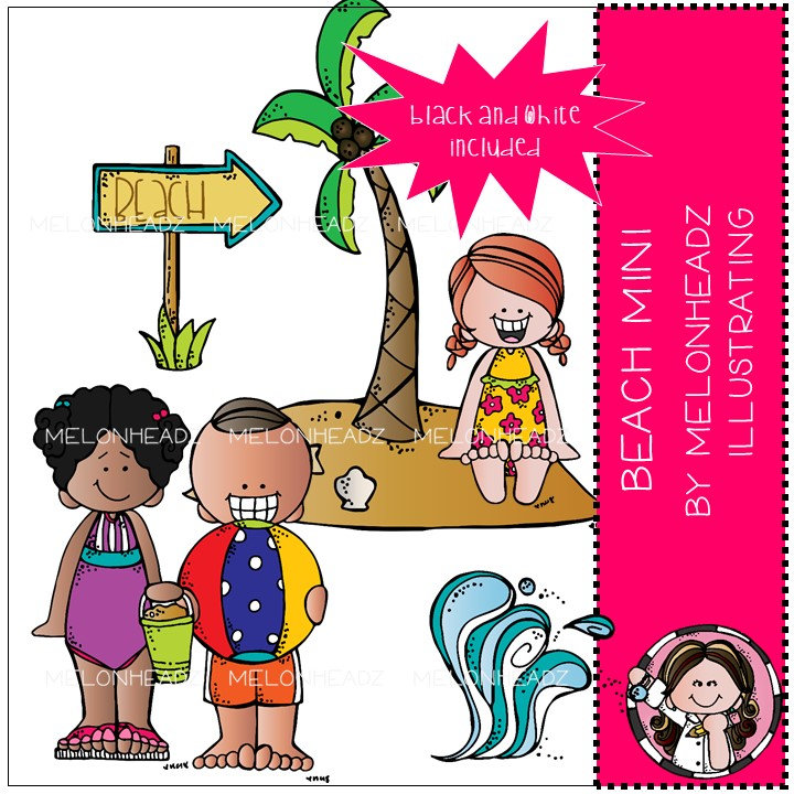Beach Clip Art Mini | Etsy