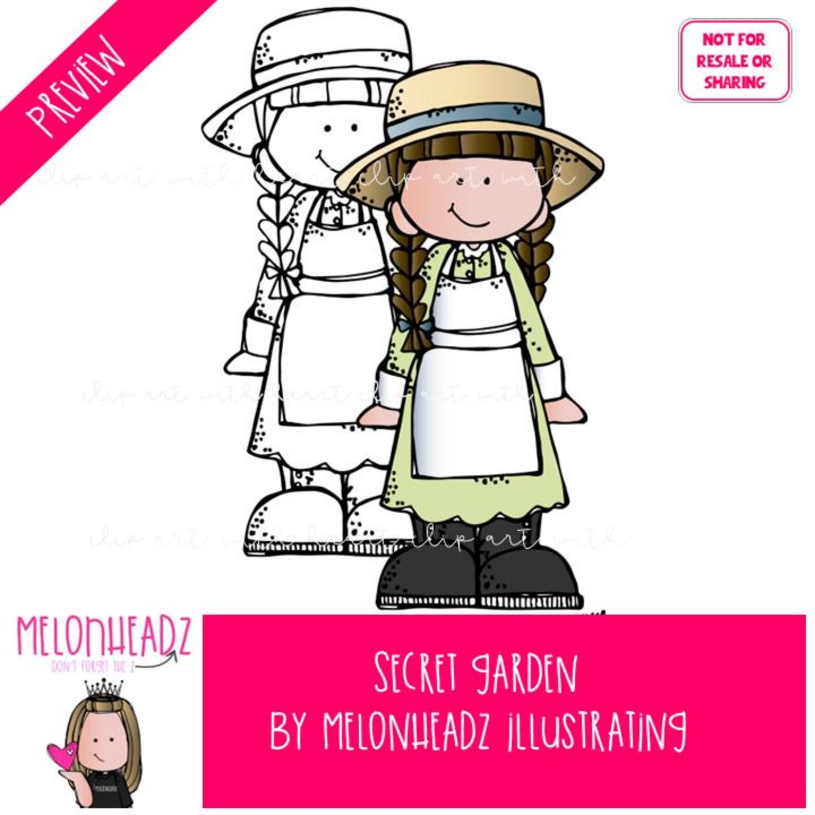 The Secret Garden Clip Art, Literature, Book Companion, COMBO PACK ...