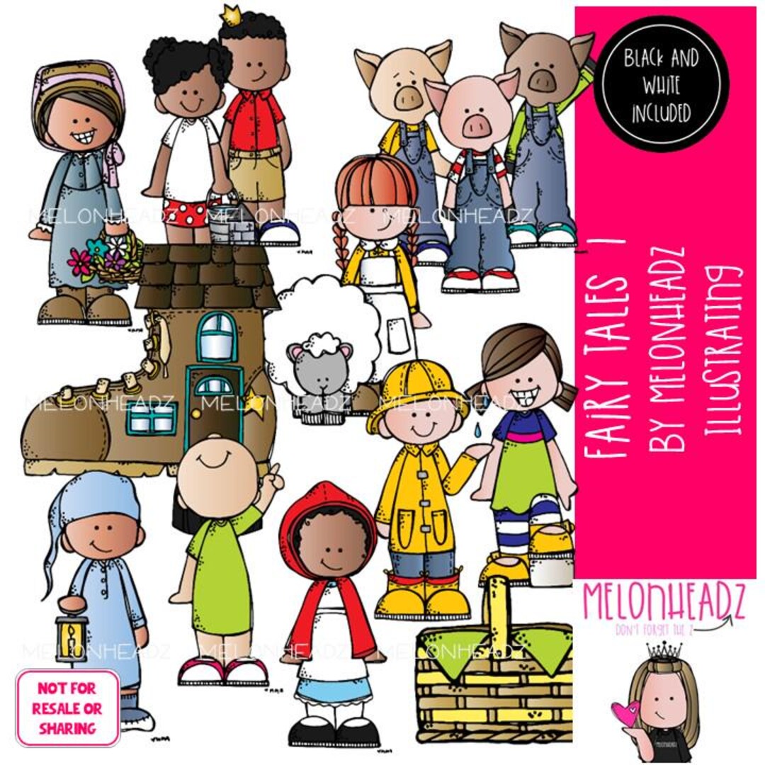 Fairy Tales Clip Art Set 1, Nursery Rhyme Clip Art, Literature Clip Art ...