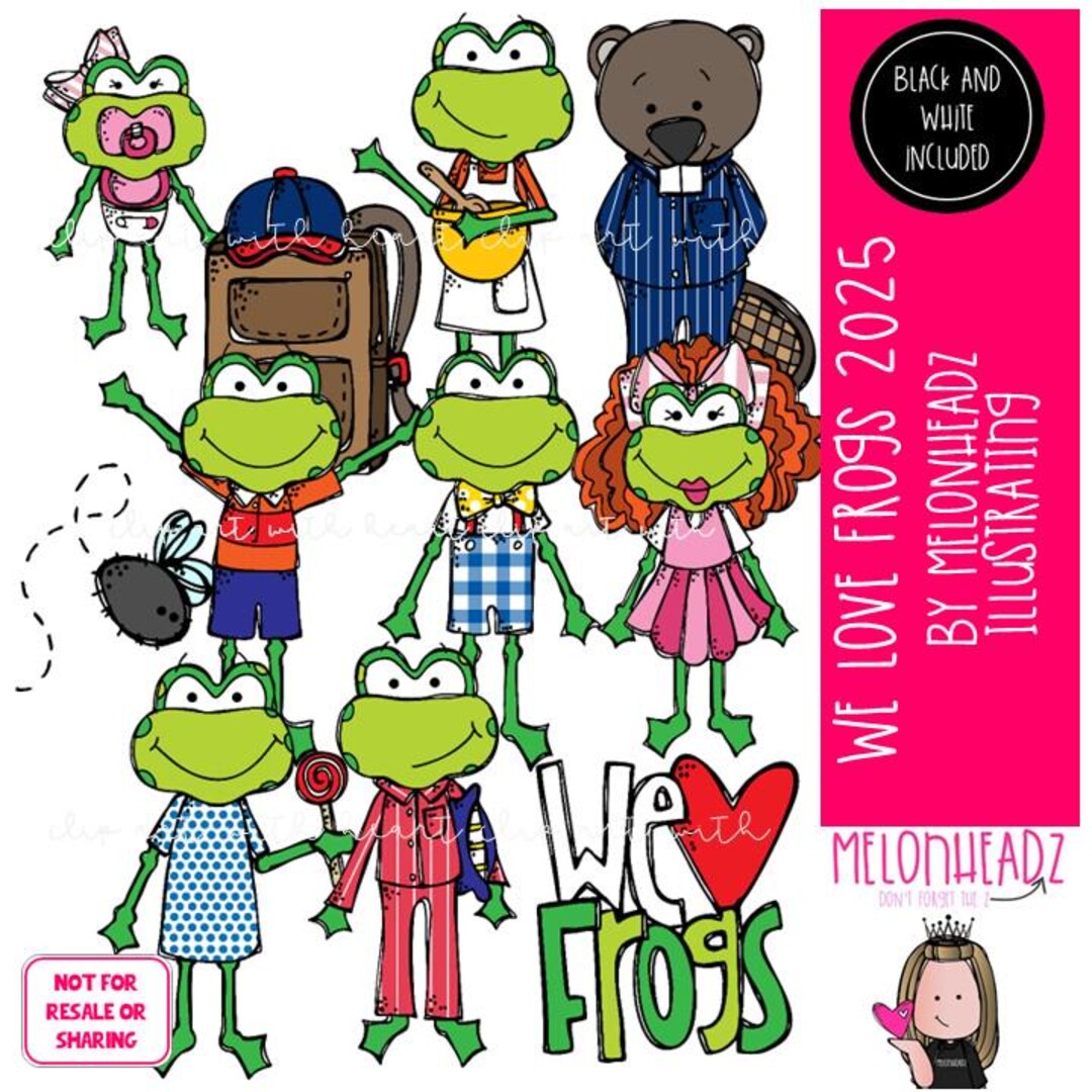We Love Frogs Clip Art 2025, Frog Clip Art, Literature Clip Art COMBO ...