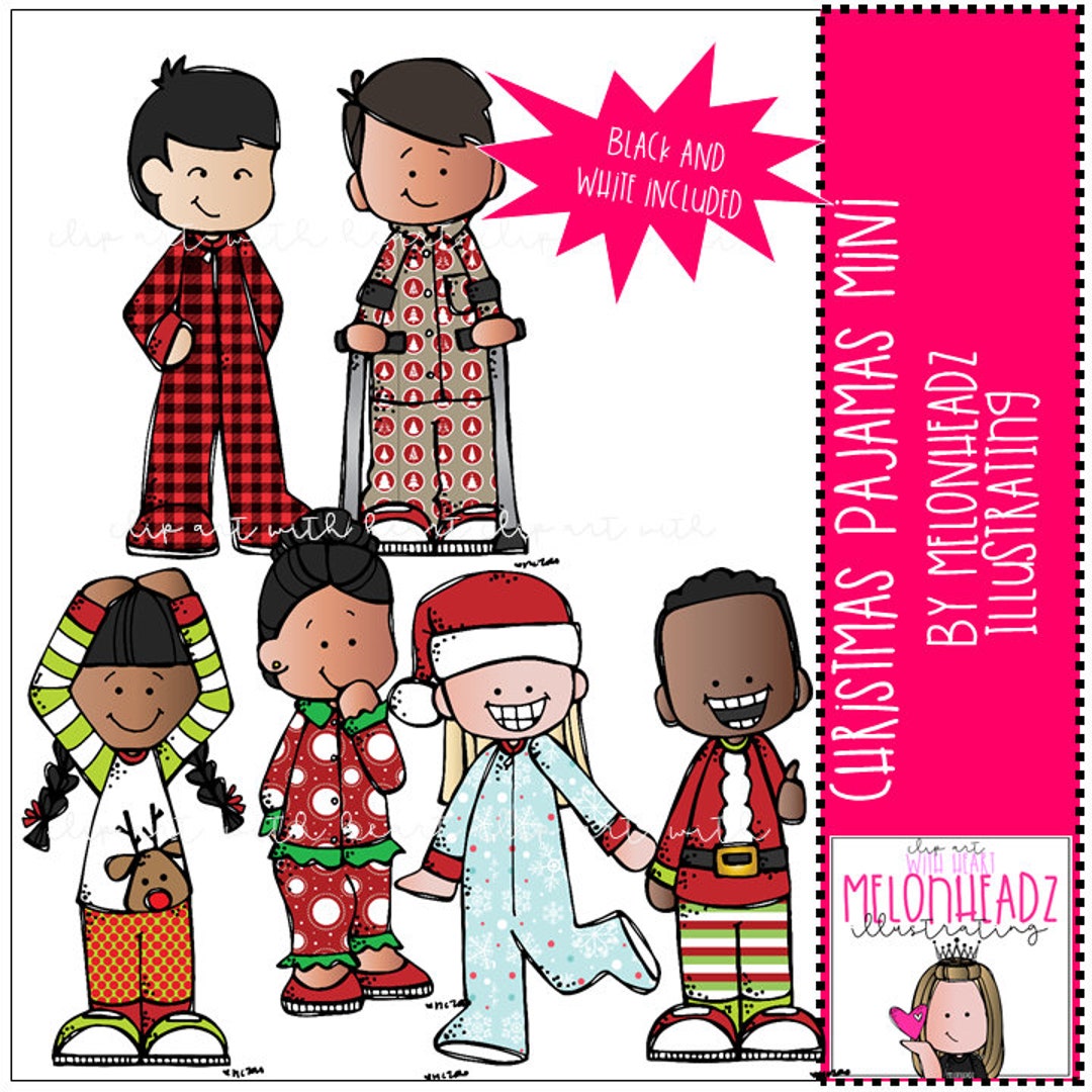 Christmas Pajamas Clip Art - Mini - Etsy