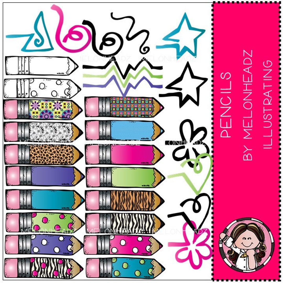 Pencils Clip Art - COMBO PACK - Etsy