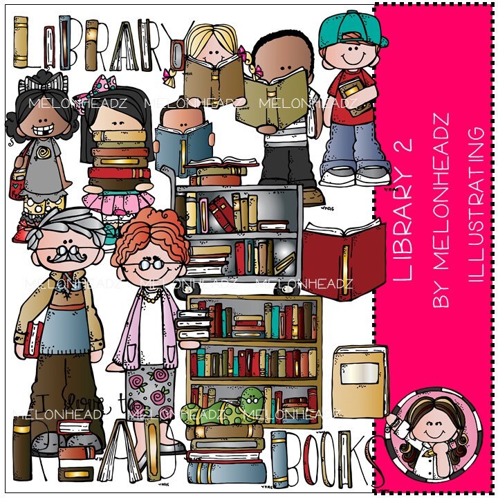 Library clip art Part 2 | Etsy