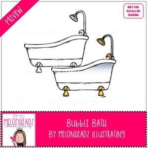 Bubble Bath Clip Art - Mini - Etsy