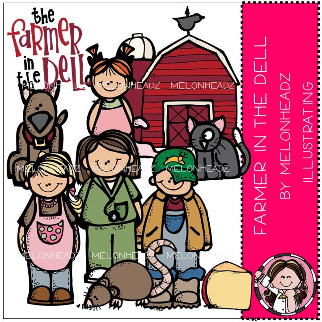 Farmer in the Dell Clip Art - Etsy