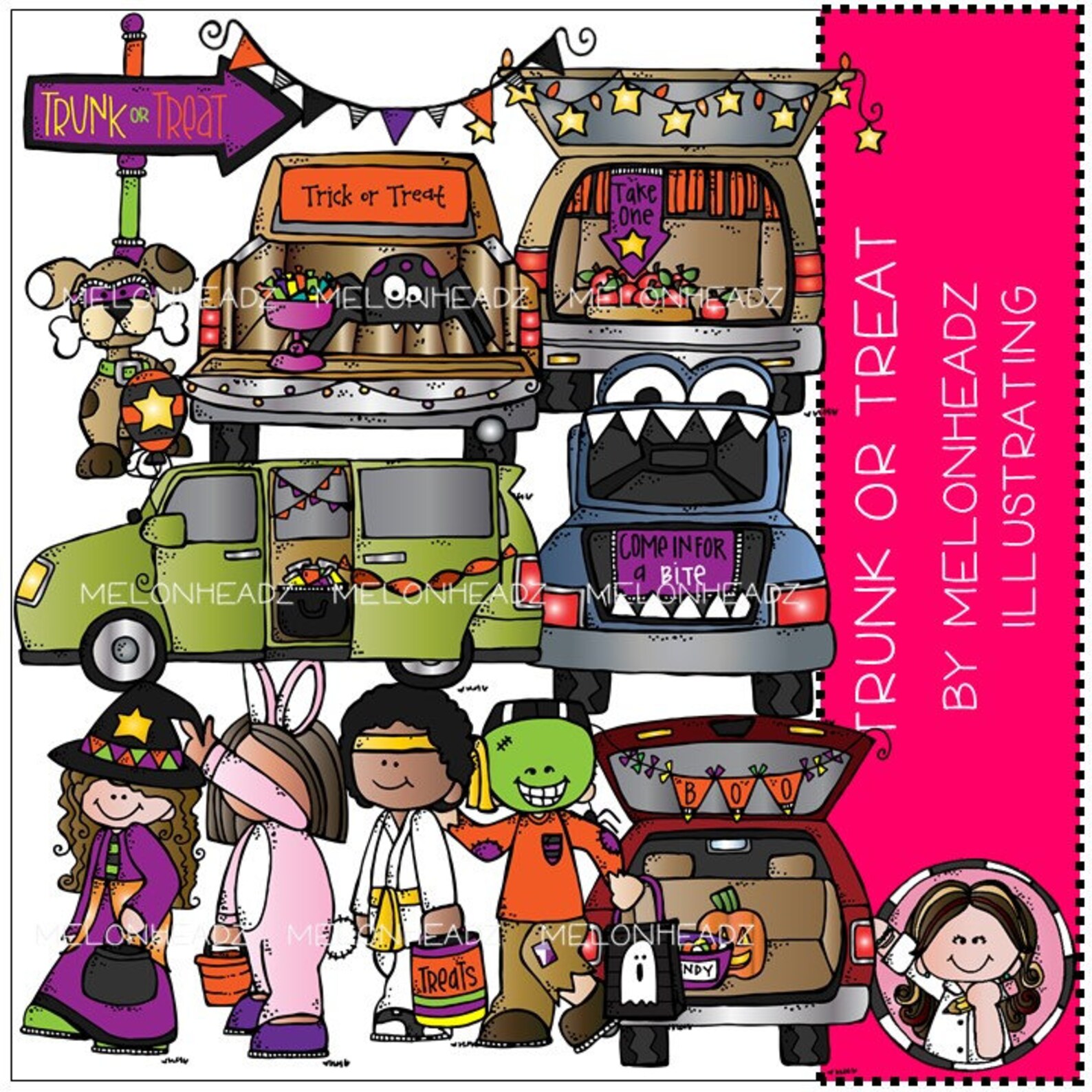 Trunk or Treat Clip Art COMBO PACK | Etsy