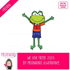 We Love Frogs Clip Art 2025, Frog Clip Art, Literature Clip Art COLORED ...