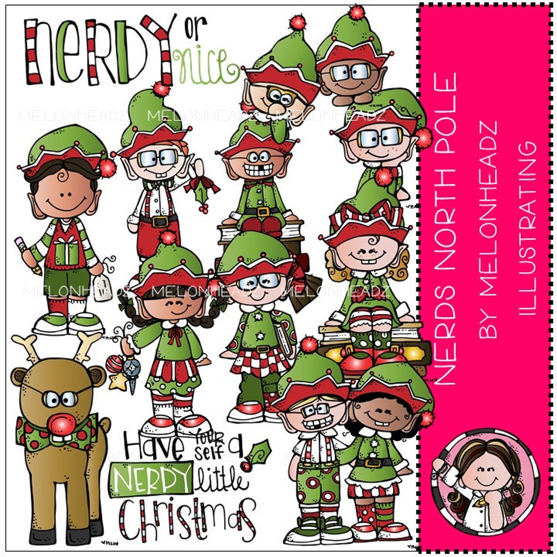 North Pole Clip Art Nerds Combo Pack - Etsy