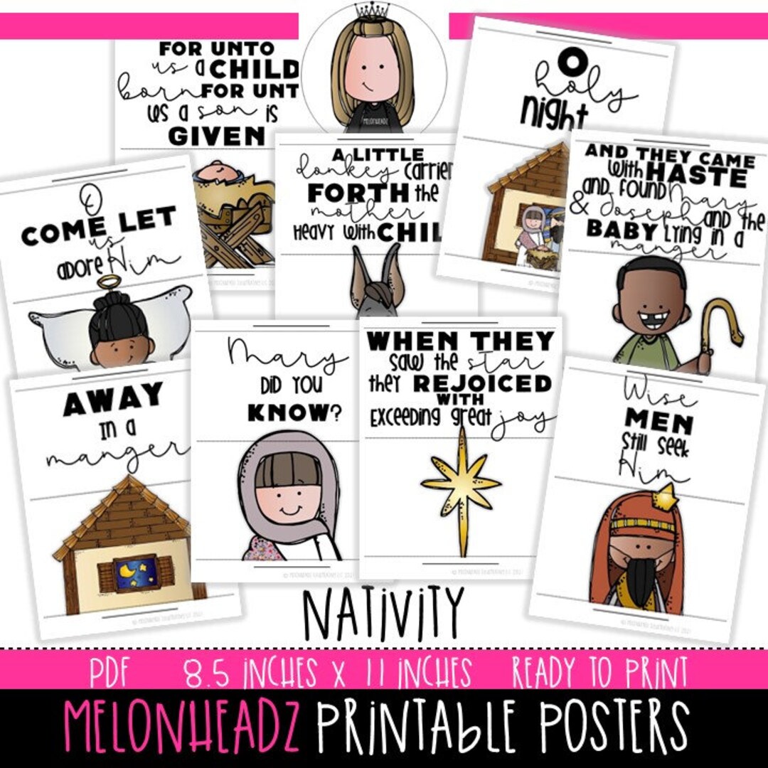 Nativity Posters - PRINTABLE - Etsy