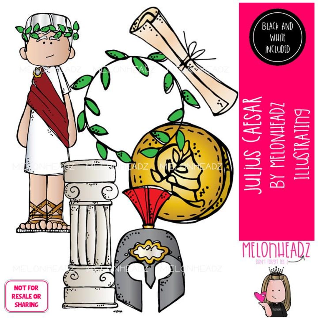 Julius Caesar Clip Art, Historical Figure, World History Mini (digital ...