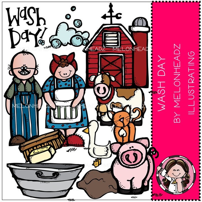 Wash Day Clip Art - Etsy