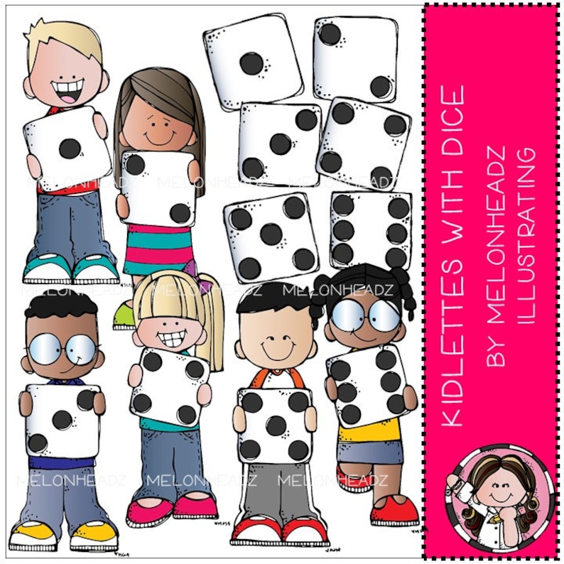 Kidlettes With Dice Clip Art COMBO PACK - Etsy