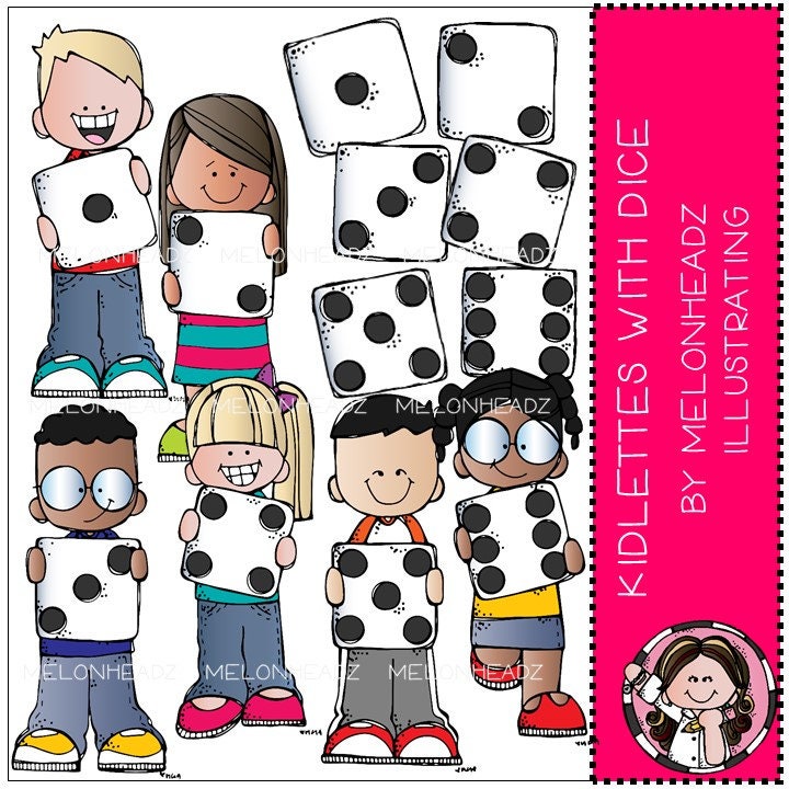 Kidlettes With Dice Clip Art - COMBO PACK - Etsy