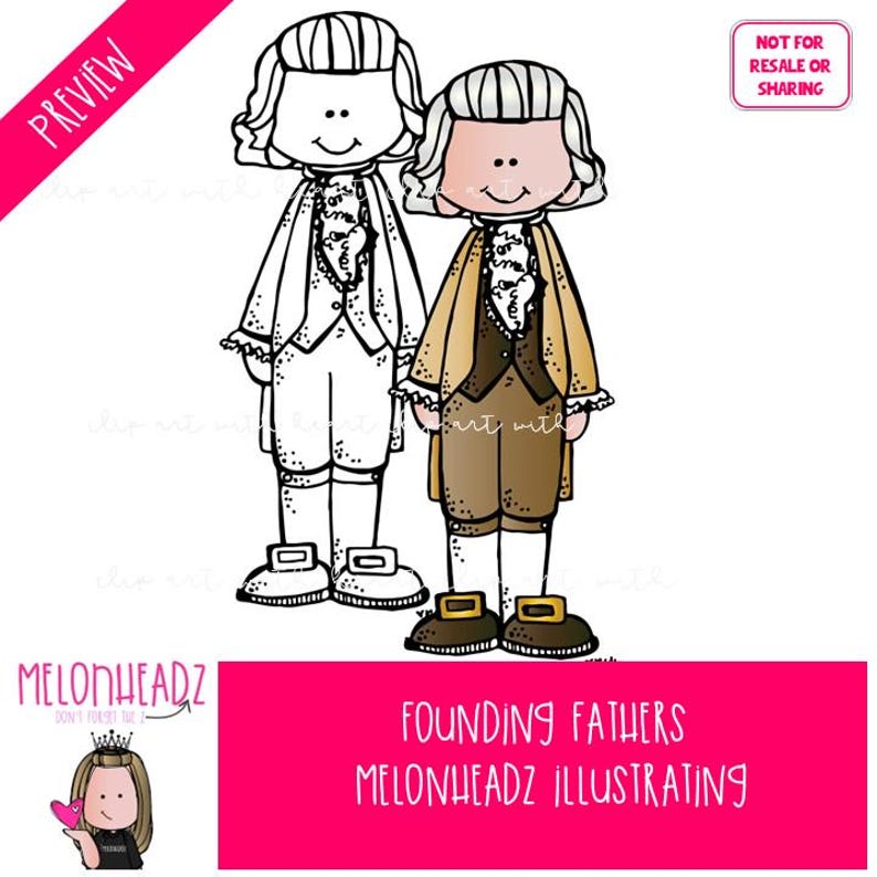 Founding Fathers Clip Art, Historical Figures, Constitution COMBO PACK ...