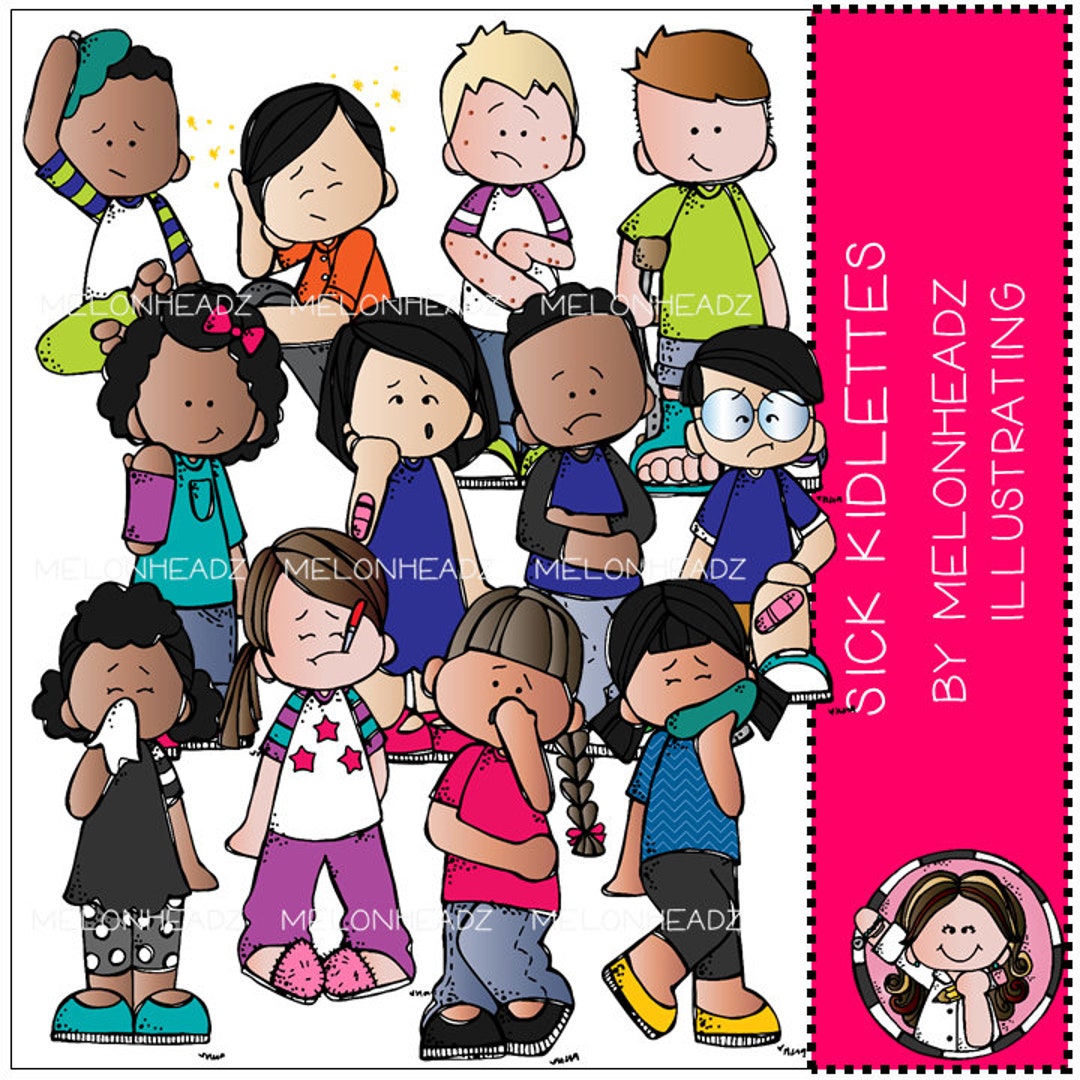 Sick Kidlettes Clip Art - COMBO PACK - Etsy