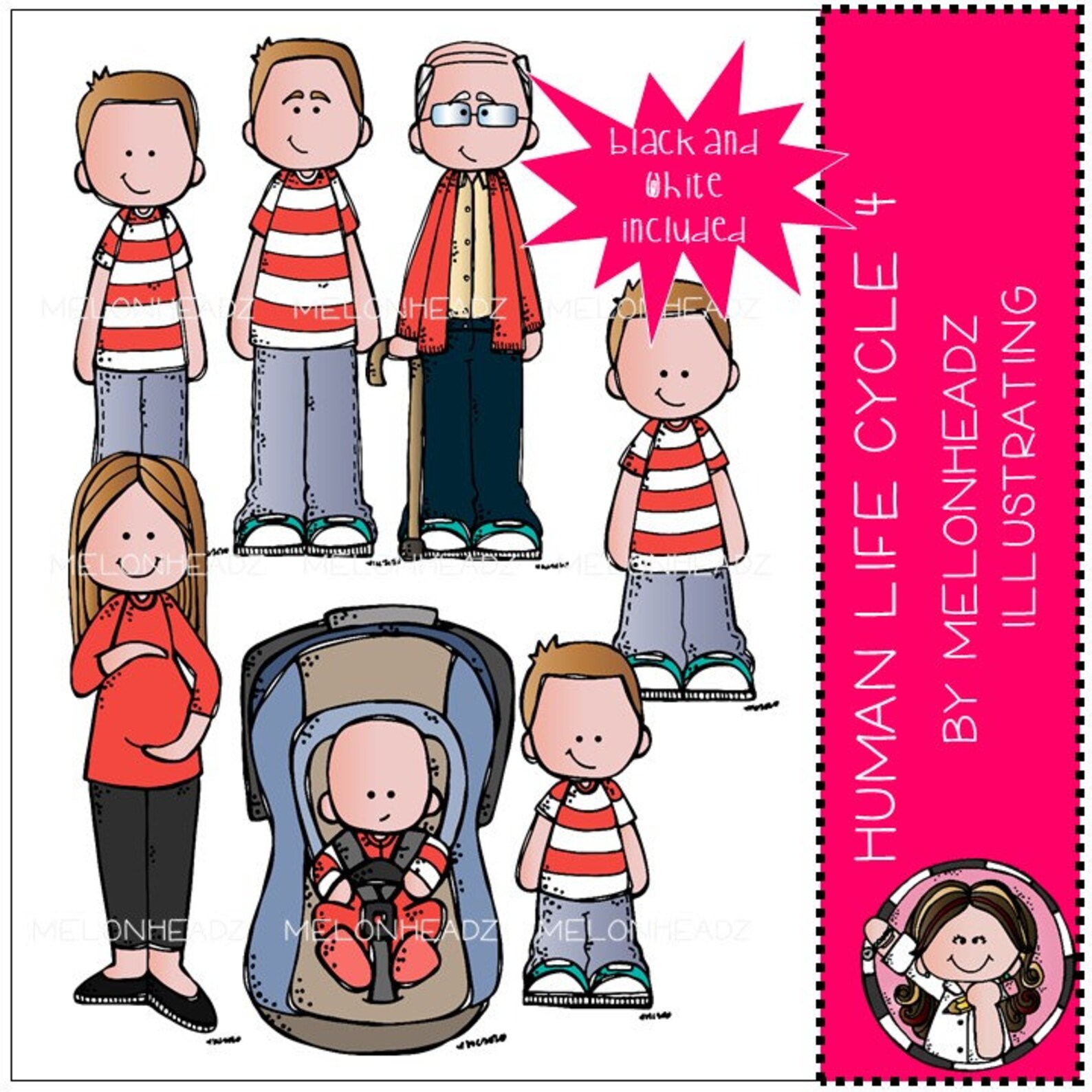 Human Life Cycle Clip Art - Mini - Set 4 - Etsy