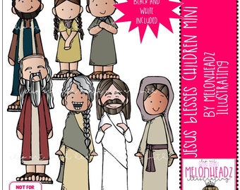 Jesus Blesses the Little Children, New Testament Clip Art, Bible Clip ...