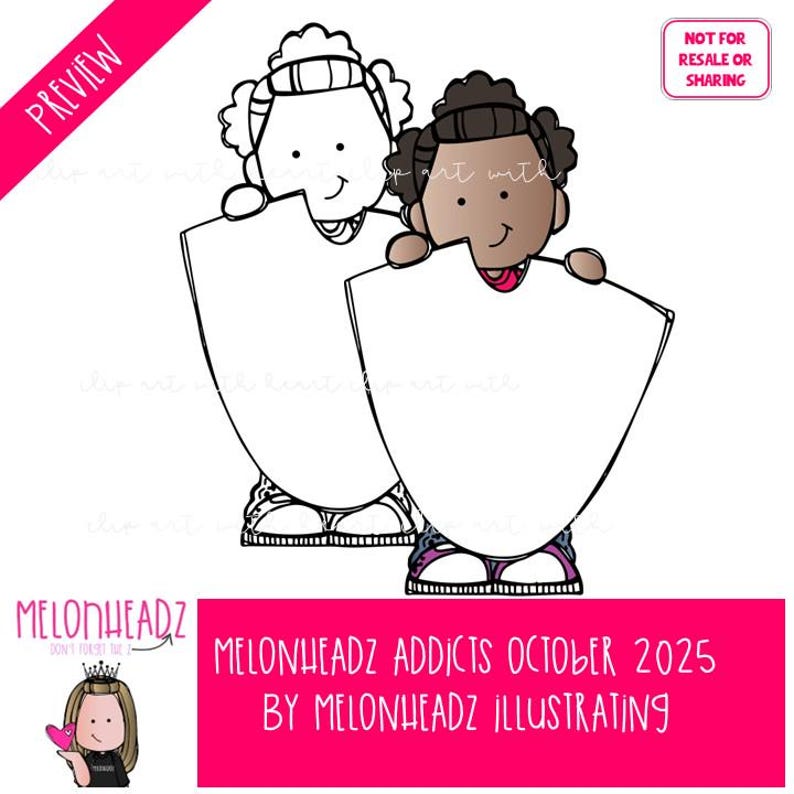 Melonheadz Addicts October 2025 Clip Art, Alphabet Mini - Etsy UK
