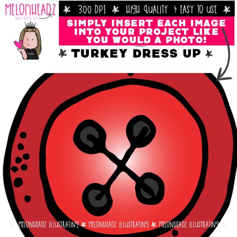 Turkey Dress up Clip Art, Build a Turkey Clip Art, Thanksgiving COLORED ...