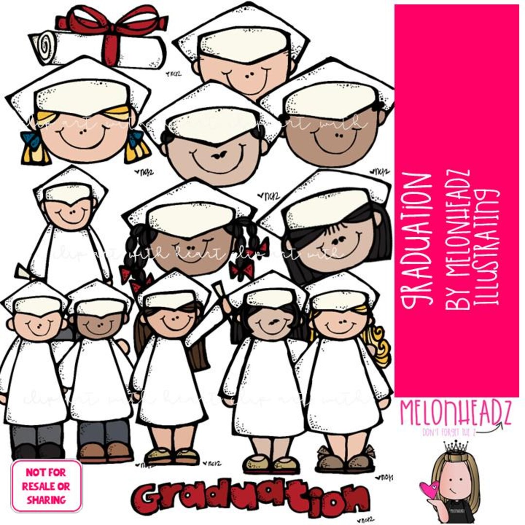 Graduation Clip Art, Commencement, Diploma COLORED Version - Etsy