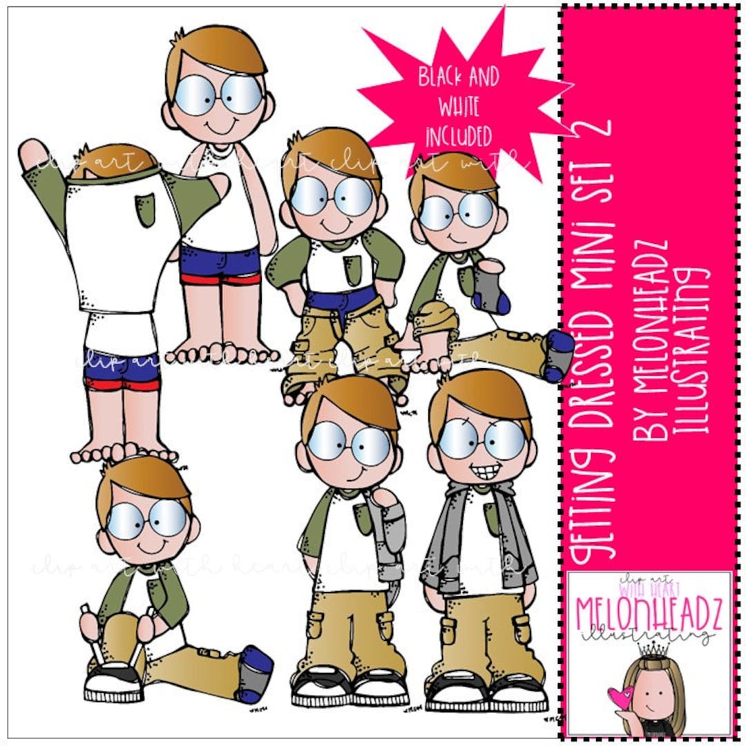Getting Dressed Clip Art - Set 2 - Mini - Etsy