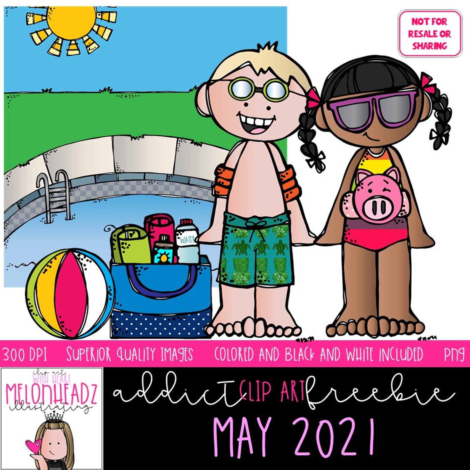 Melonheadz Addicts Clip Art - May Set 2021 - Mini - Etsy