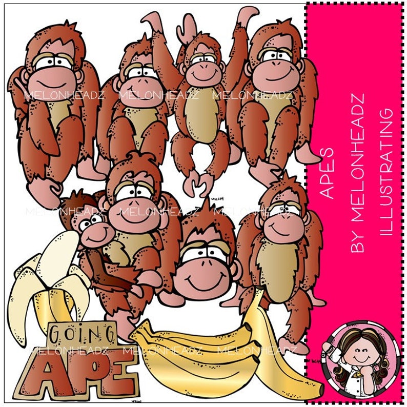 Apes Clip Art Combo Pack - Etsy