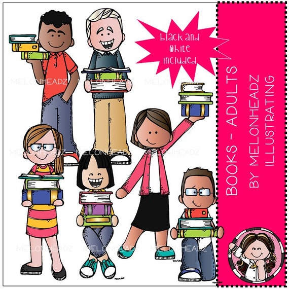 Melonheadz Reading Clip Art