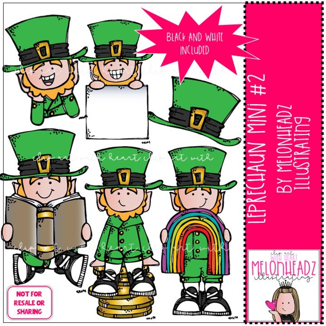 Leprechaun Clip Art Set 2 Mini - Etsy