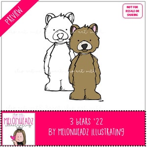 3 Three Bears / Goldilocks Clip Art 2022 Digi Stamps COMBO PACK - Etsy UK