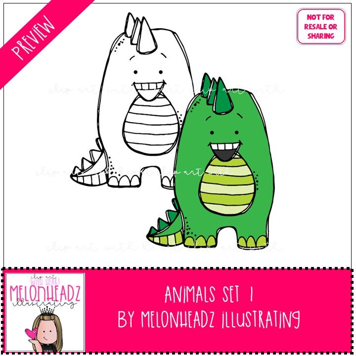 Animals Set 1 Clip Art Digi Stamps COMBO PACK - Etsy