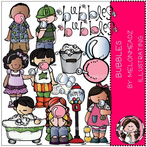Bubbles and Duck Tails Clip Art - Etsy