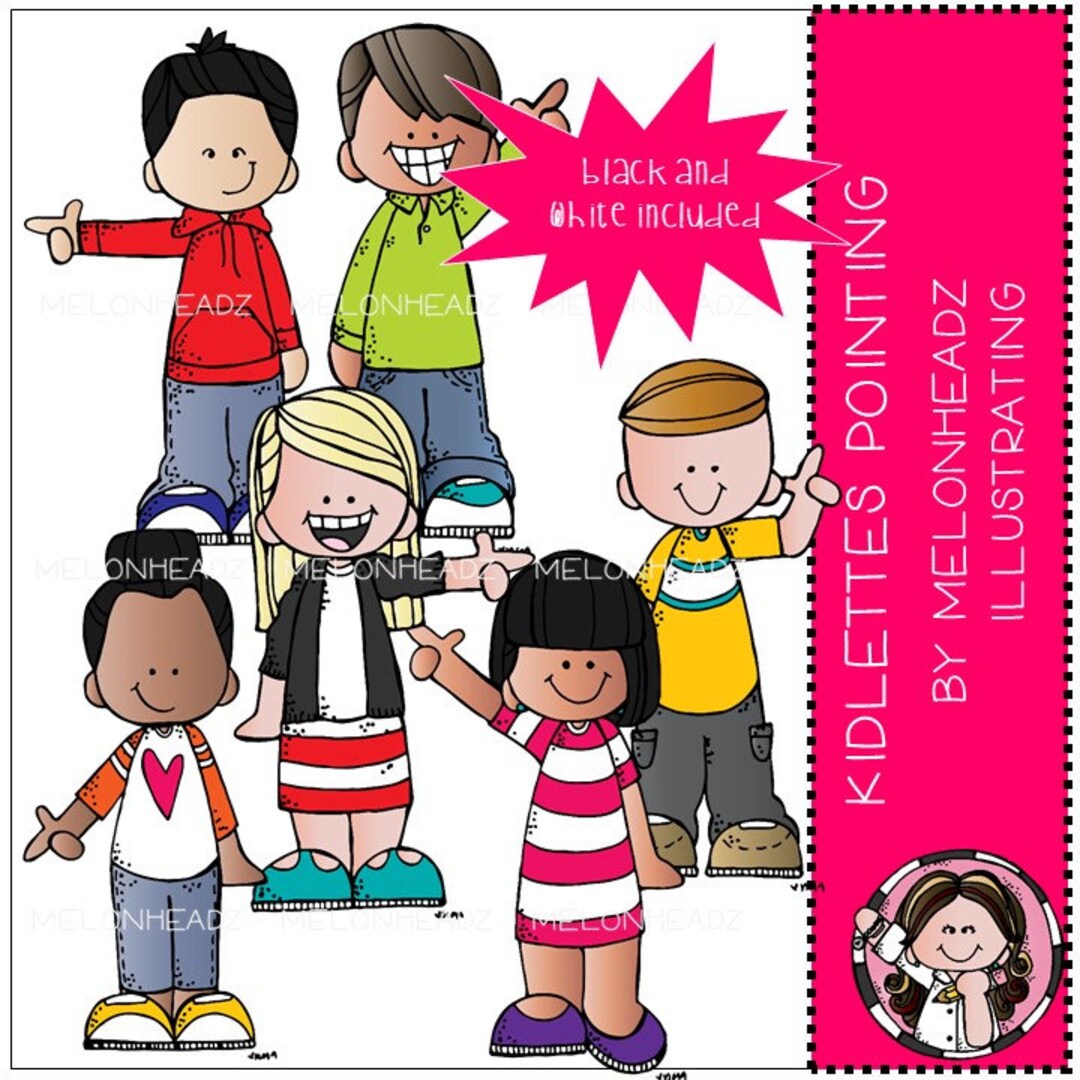 Kidlette Clip Art - Pointing - Mini - Etsy