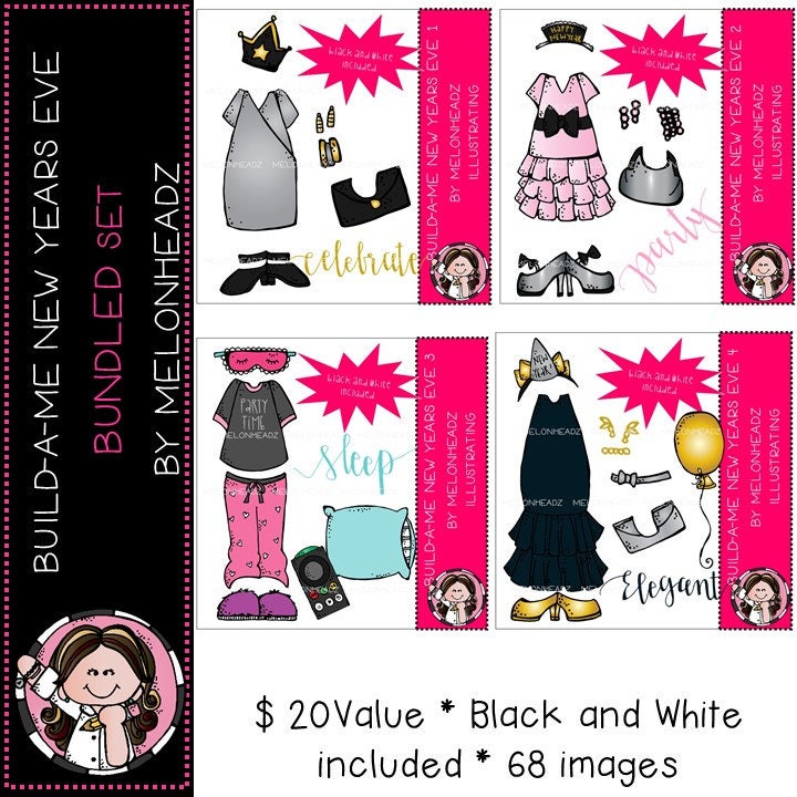 Melonheadz New Years Clipart Images