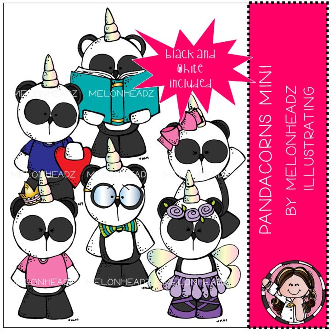 Panda-corns Clip Art - Mini - Etsy
