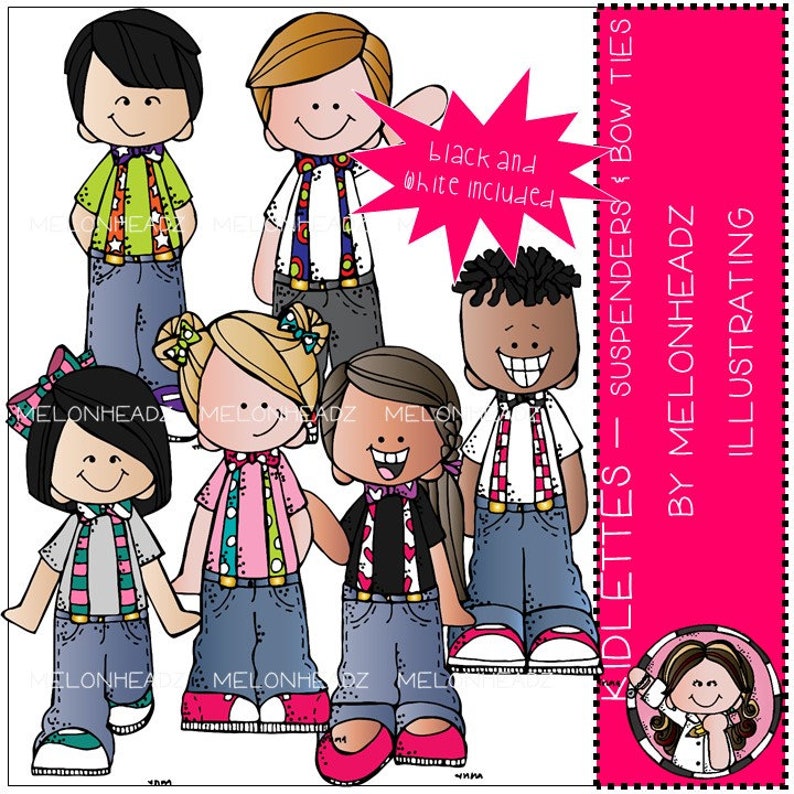 Kidlette Clip Art - Suspenders and Bow Ties - Mini - Etsy