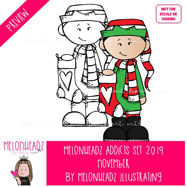 Melonheadz Addicts Clip Art - November 2019 Set - Mini - Etsy