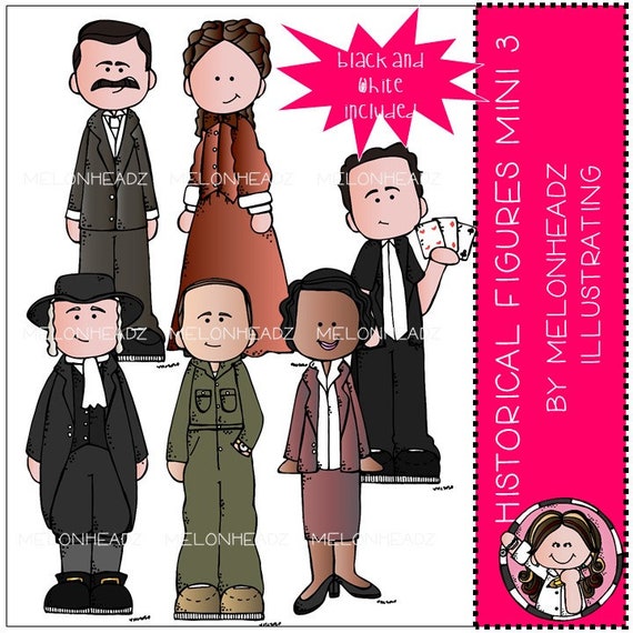 Historical Figures Clip Art Set 3 Mini | Etsy