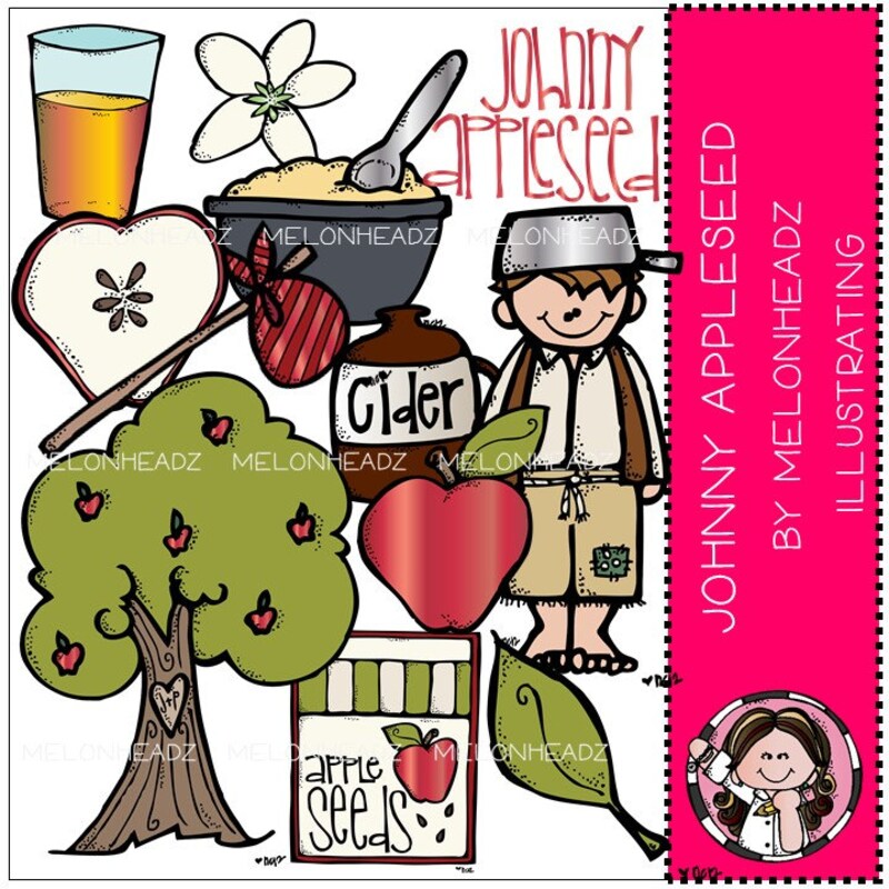 Johnny Appleseed Clipart - Etsy