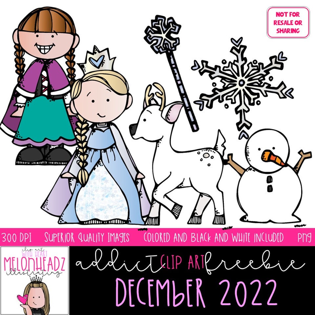 Melonheadz Addicts Clip Art - December 2022 Set - Mini - Etsy